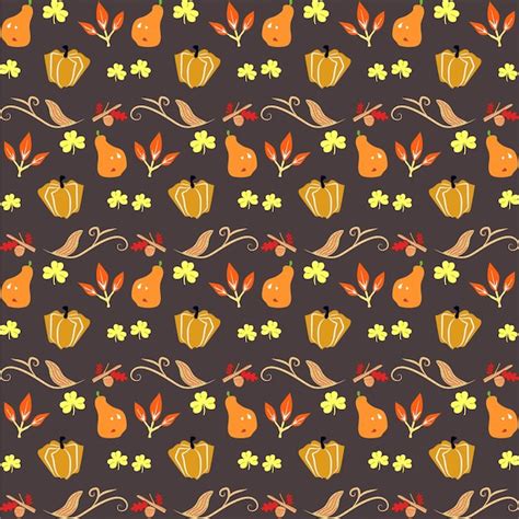 Premium Vector Autumn Pattern Vector Seamless Background With Fall Leaves