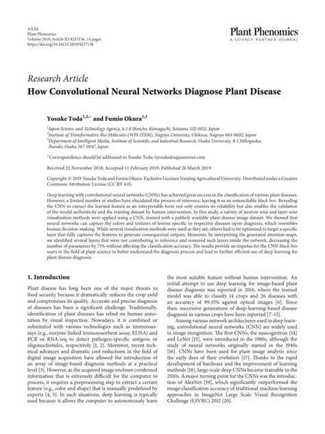 Pdf How Convolutional Neural Networks Diagnose Plant Disease
