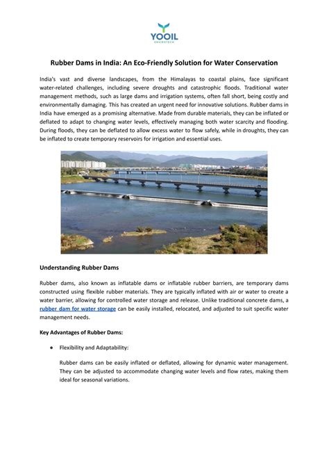 Ppt Eco Friendly Rubber Dams For Water Conservation In India Powerpoint Presentation Id13772122