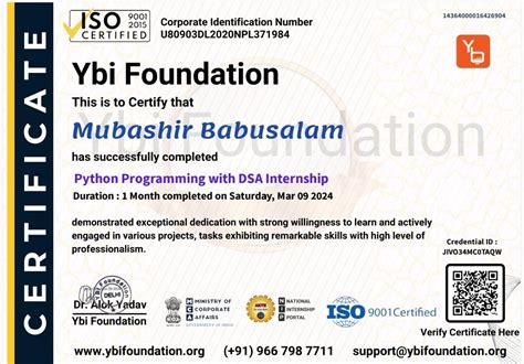 Python Dsa Internship Ybifoundation Mubashir Babusalam