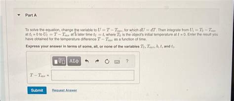 solved for an object that cools by convection the