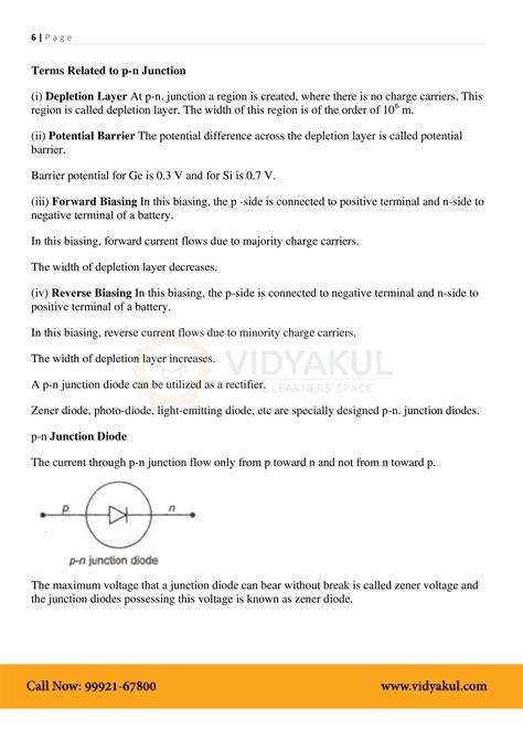 Class Th Physics Semiconductor Electronics Materials NCERT Notes CBSE