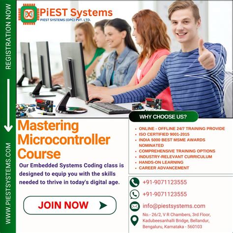 Embeddedsystems Microcontrollers Handsonlearning Careergrowth Iso90012015 Techtraining