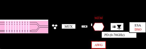 Experimental Setup For Carrier Generation And Data Transmission In