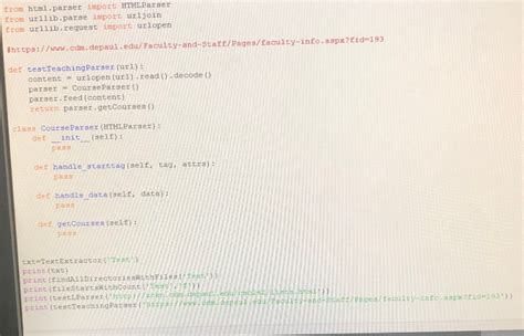 solve with python write a htmlparser that extracts