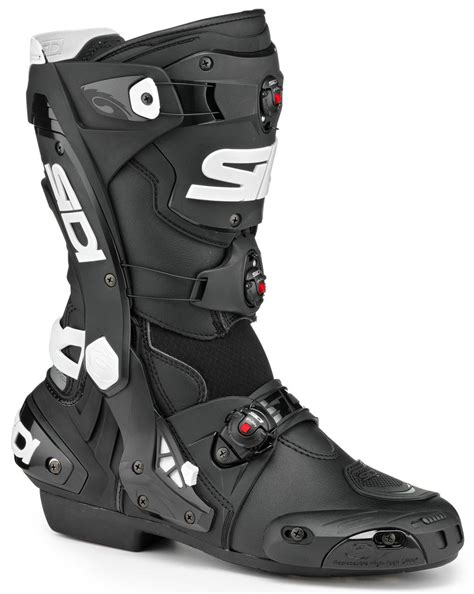 Sidi Rex Street Racing Boots Black White Motocrossgiant