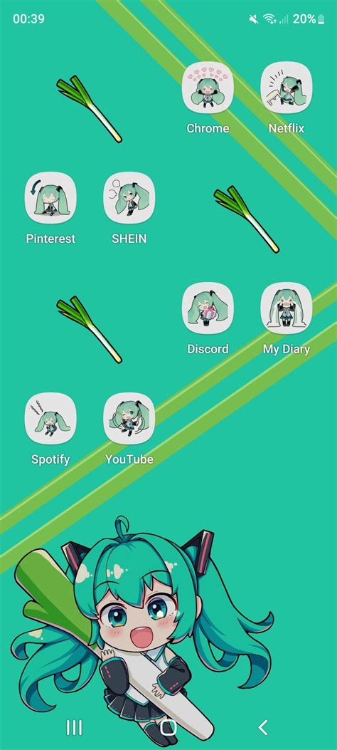 Hatsune Miku Homescreen