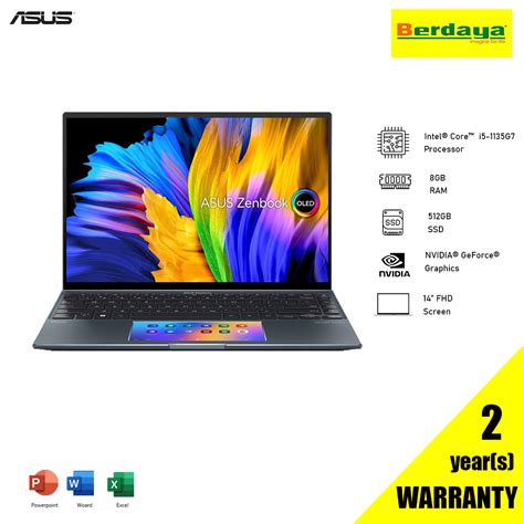 Asus Zenbook X Oled Ux E Gkn Ts I G Gb Gb Ssd Mx Gb W Ms