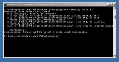 installation issue on windows 7 64 bit · issue 6 · gausspy gausspy