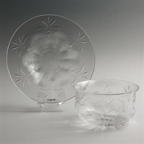 Mystery Cut Crystal Finger Bowls And Underplates Set Of 6 Collectors