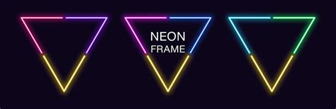 네온 삼각형 프레임 삼각형 네온 테두리 의 집합 3 각 부분 기하학적 모양 0명에 대한 스톡 벡터 아트 및 기타 이미지 0명 Led 조명 개체 그룹 Istock