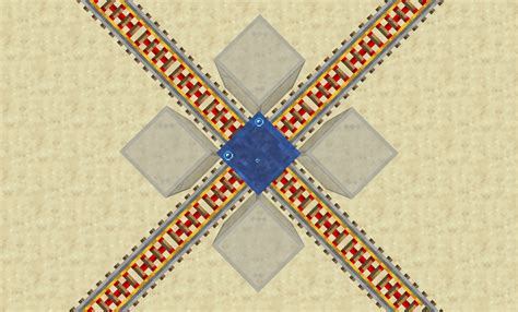 Simple No Redstone Minecart Crossing R Minecraft