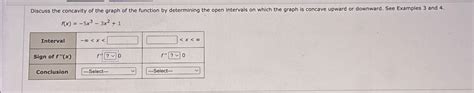 Solved Discuss The Concavity Of The Graph Of The Function By