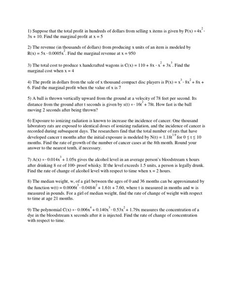 1325 Word Problems Derivatives Pdf Teaching Methods And Materials