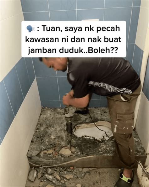 Projek Pecahkan Tandas Cangkung Kepada Tandas Duduk