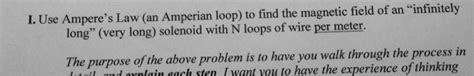 Solved Use Amperes Law An Amperian Loop To Find The