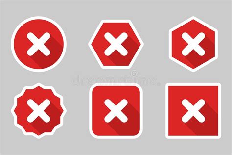 Wrong Marks Icon Set Cross Marks Rejected Disapproved No False Not Ok Wrong Choices Task