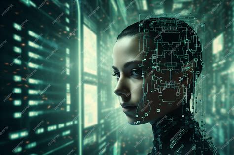 La Matriz De La Chica Robot Foto Premium
