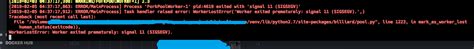 Python Workerlost Error Worker Exited Prematurely Signal 11