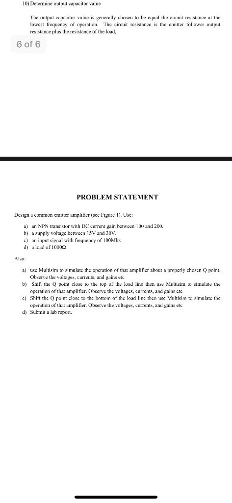 Solved Determine Output Capacitor Value The Output Chegg Com