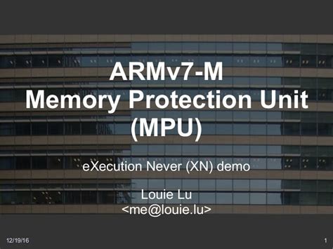 Armv7 M Mpu Memory Protection Unit Xn Example