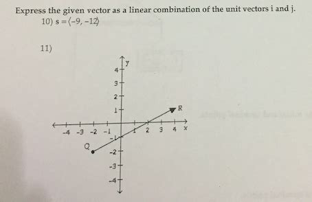 Solved Express The Given Vector As A Linear Combination Of Chegg
