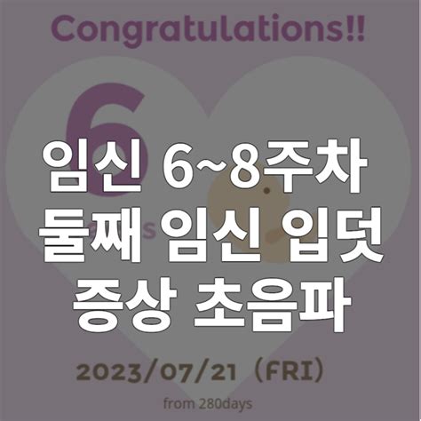 임신 6주차 증상 초음파 둘째 임신 첫째와 입덧 비교 네이버 블로그