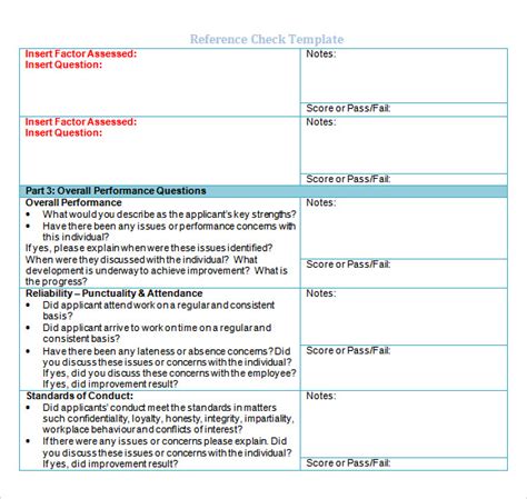 Free 22 Sample Reference Check Templates In Pdf Ms Word Excel