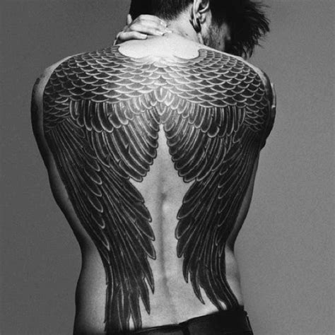 Back Tattoo With Wings At Samuel Galan Blog