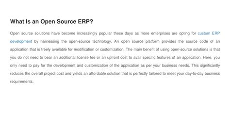 Ppt Affordable Erp Development Using Open Source Technologies In 2024 Powerpoint Presentation
