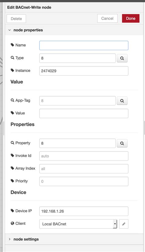 Bacnet Write Node Test · Issue 6 · Biancoroyalnode Red Contrib Bacnet
