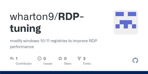 Github Wharton9rdp Tuning Modify Windows 1011 Registries To Improve Rdp Performance
