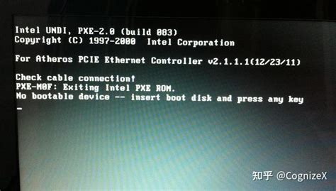 电脑开机无法启动提示 no bootable device 知乎
