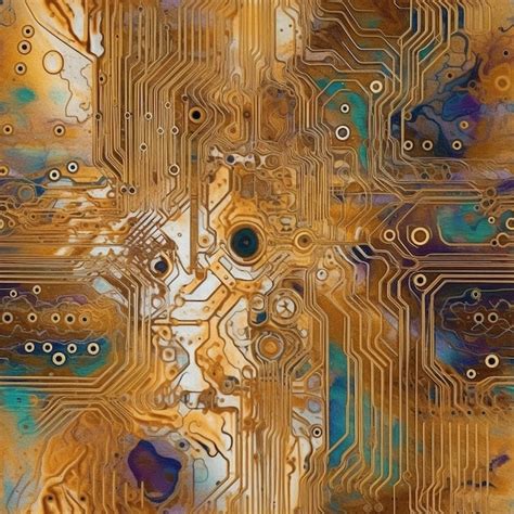 Premium Photo A Computer Chip With A Blue And Gold Background