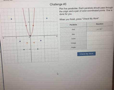 solved na challenge 3 plot five parabolas each parabola