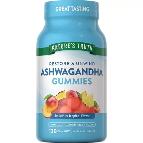 Natures Truth Restore And Unwind Tropical Ashwagandha Gummies 500 Mg