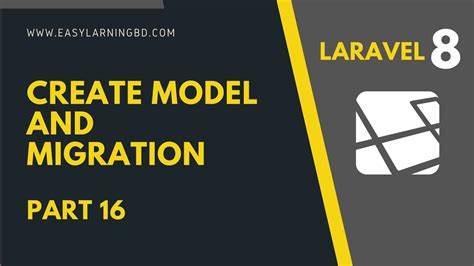 laravel 8 project create model and migration part 16 youtube