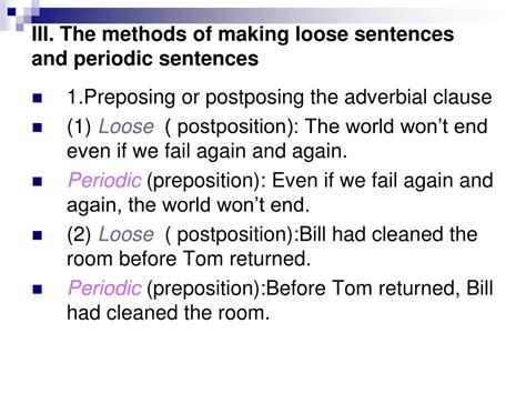 Ppt Loose Balanced Parallel And Periodic Sentences Powerpoint