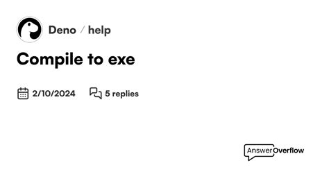 compile to exe deno