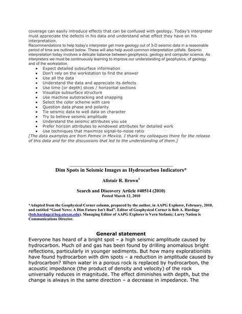 Pitfalls In 3 D Seismic Interpretation Docx