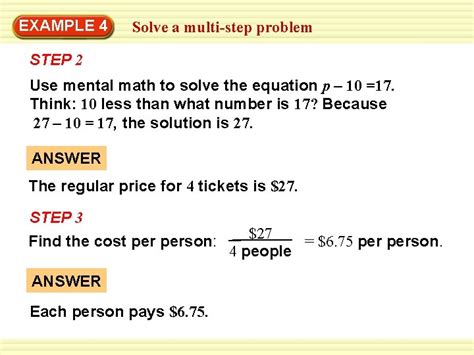 EXAMPLE Solve A Multistep Problem Mountain Biking