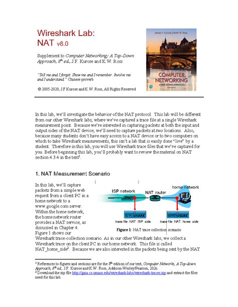 Wireshark Nat V8 Practice Exercise Wireshark Lab Nat V8