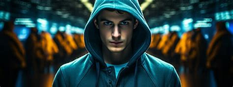 Premium Ai Image Cybersecurity And Hackercodingmalware Concepthooded
