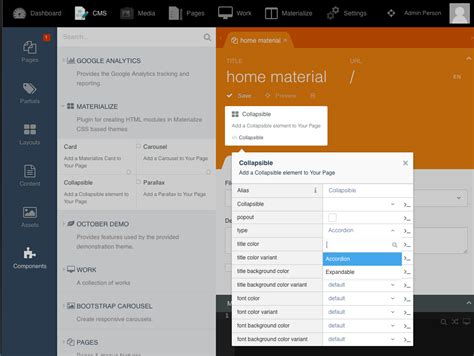 Materialize Plugin October Cms