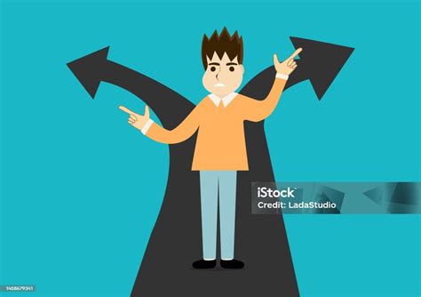선택 방향 불확실성 묵상 새로운 삶 다방향 기회 스톡 일러스트레이션 개념에 대한 스톡 벡터 아트 및 기타 이미지 개념