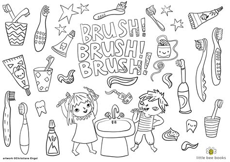 Brush Your Teeth Coloring Page