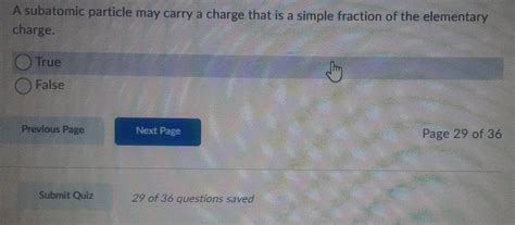 Solved A Subatomic Particle May Carry A Charge That Is A Simple Fraction Of The Elementary
