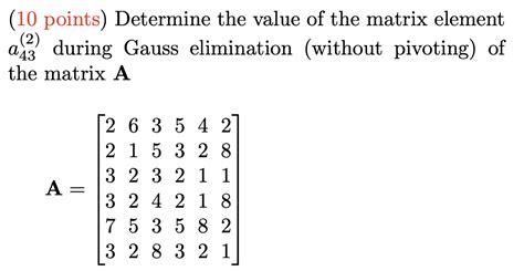 Solved Points Determine The Value Of The Matrix Element Chegg Com
