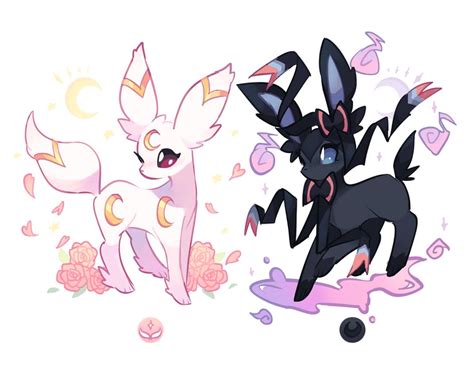 Sylveon And Umbreon Pokemon Drawn By Charamells Danbooru