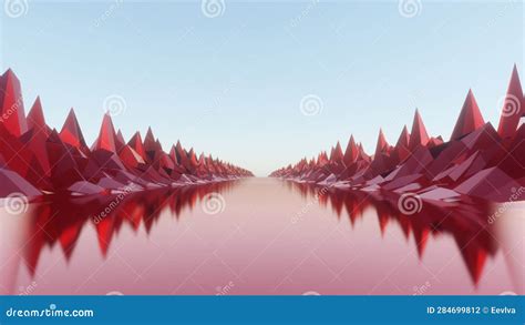 Retro Sci Fi Wireframe Landscape Stock Illustration Illustration Of